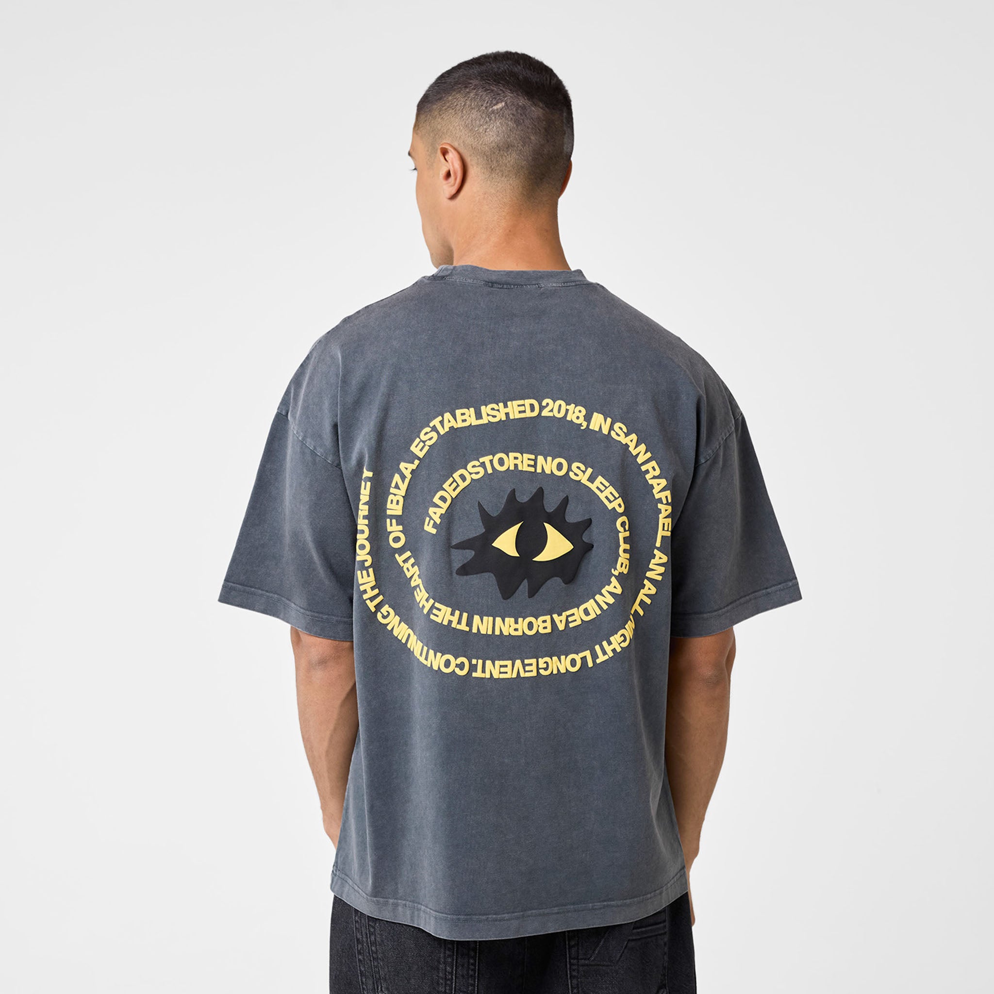 NSC Circle Eye T-Shirt | Washed Black