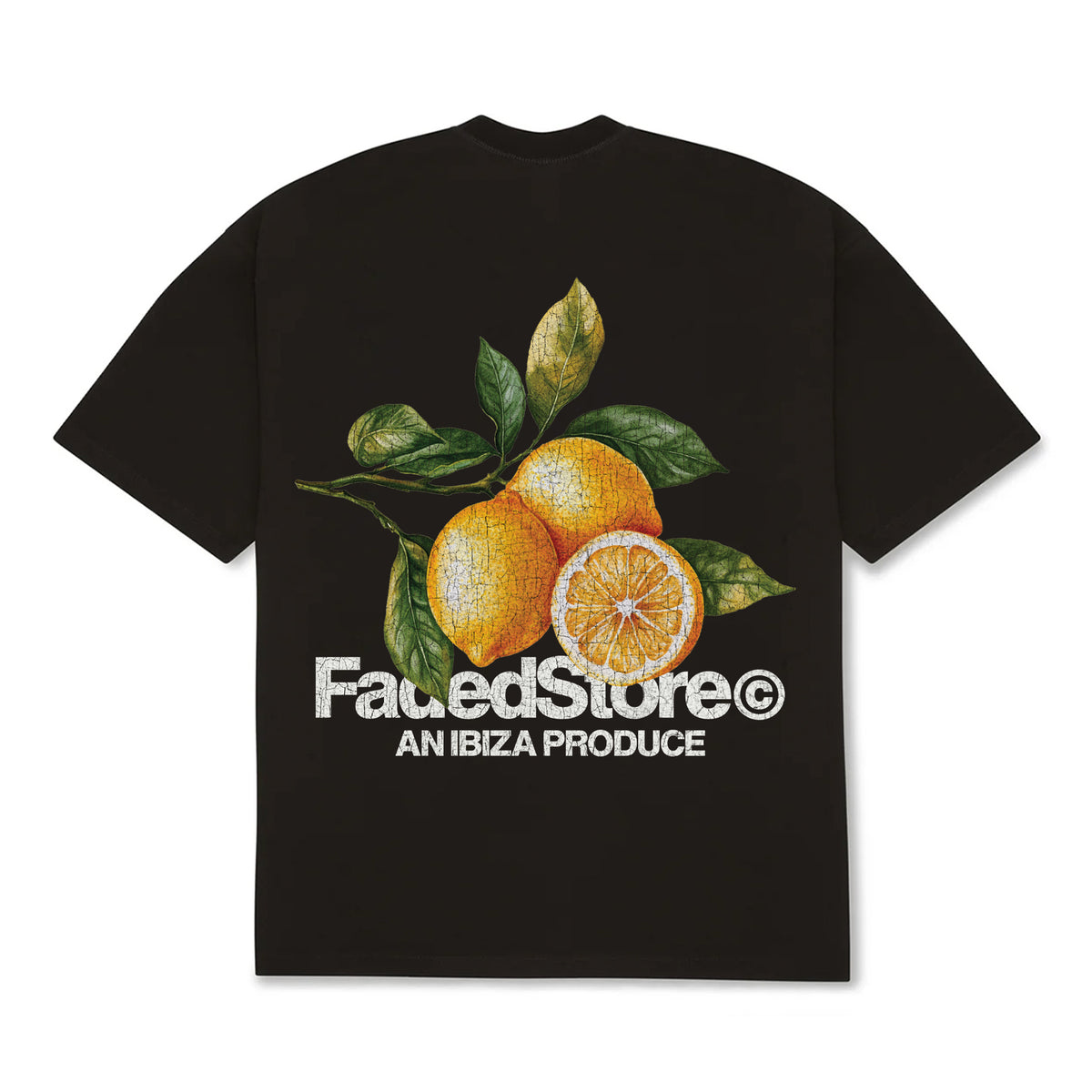 Lemons T-Shirt | Black – Faded